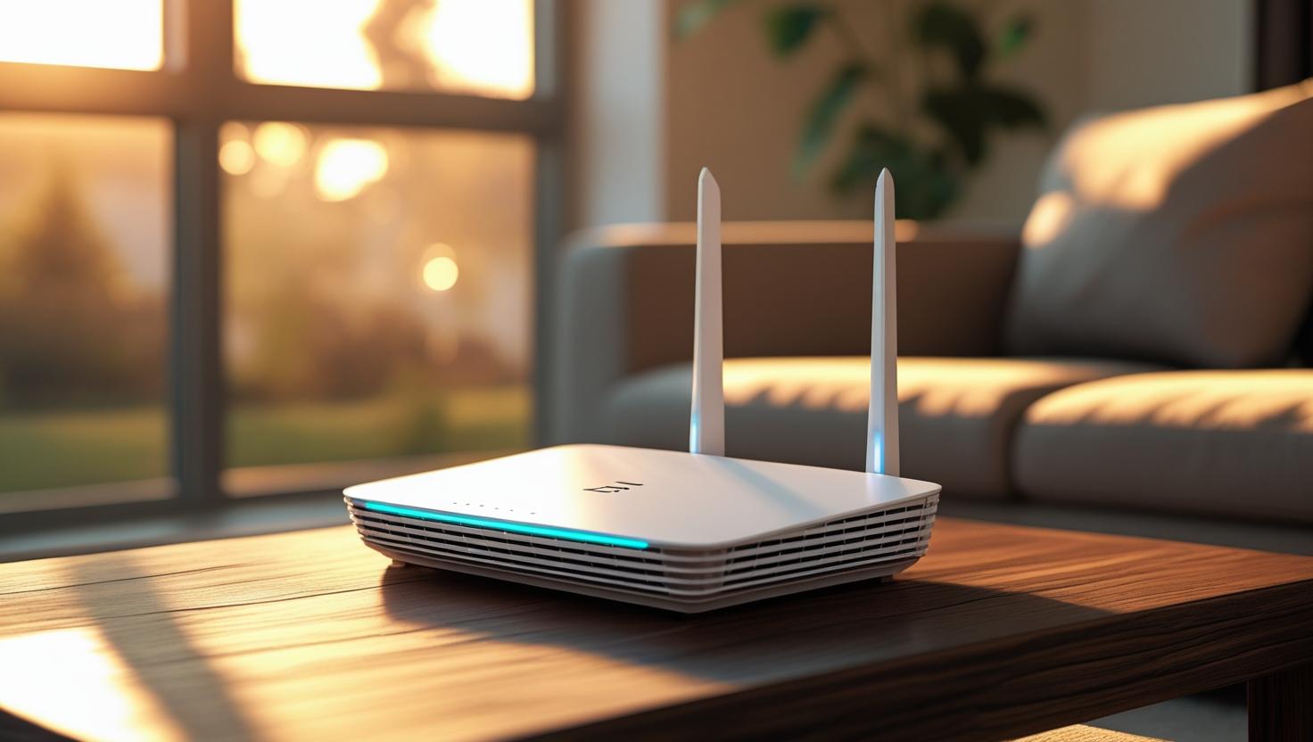 La box internet opérateur wifi dans un salon | THD - Tunisie Haut Debit